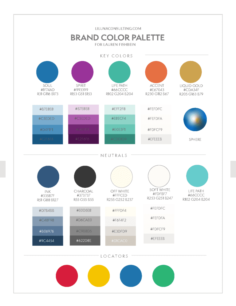 branding_lauren • Arden Reece, Color Guide